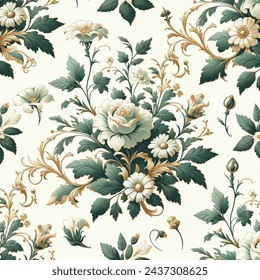 Create Seamless Floral Liberty Style Pattern AI-generated image ...
