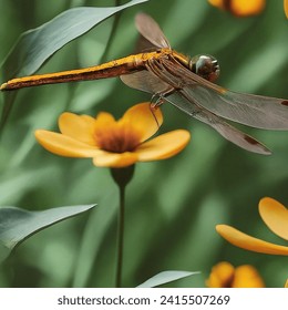 Create Image Blue Dragonfly Flying Over AI-generated image 2450687755 | Shutterstock