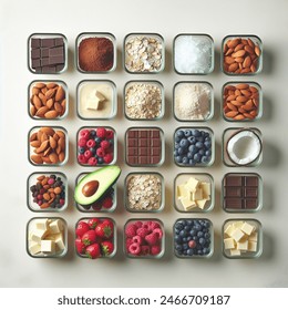 Create Table Ingredients Small Squares Contain AI-generated image ...