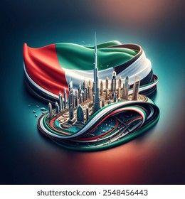 Create Visual Dubai Wrapped Uae Flag AI-generated image 2537944767 ...