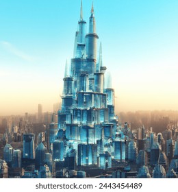 Dubai Architecture Honey-dripping Buildings Whimsical Style AI ...