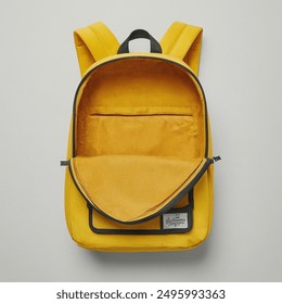 Bright Yellow Open Cartoon Backpack Featured AI-generated image ...