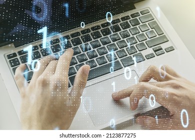 Creative Abstract Binary Code Sketch Hands Stock Photo 2123877275 | Shutterstock