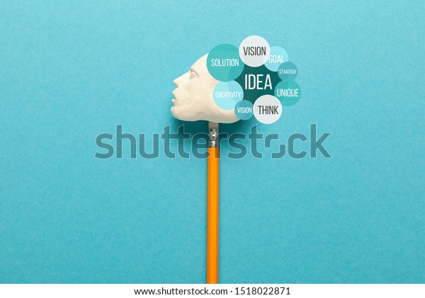 Creative Appearance Idea Head Learning Brainstorming Stock Photo ...