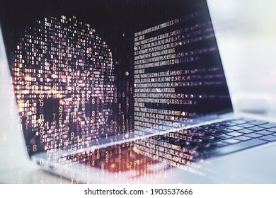 Creative Code Skull Sketch On Modern Stock Photo 1903537666 | Shutterstock