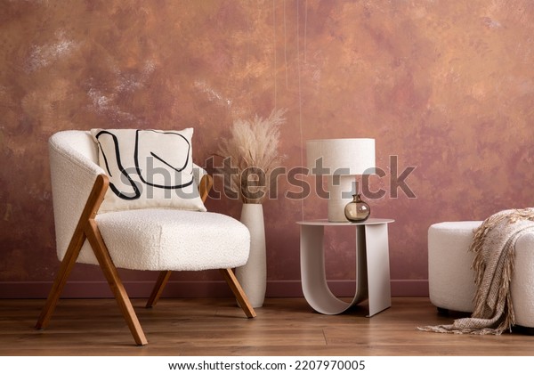 Creative Composition Elegant Outstanding Space Boucle Stock Photo ...