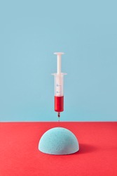 Health pattern of disposable featuring syringe, medical, and injection ...