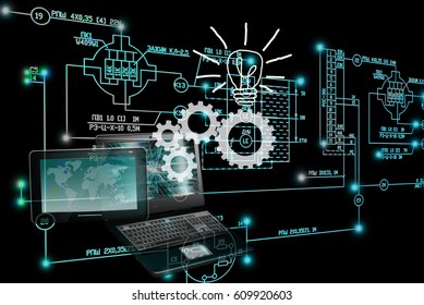 Creative Computer Ideascreation Software Stock Photo 609920603 ...