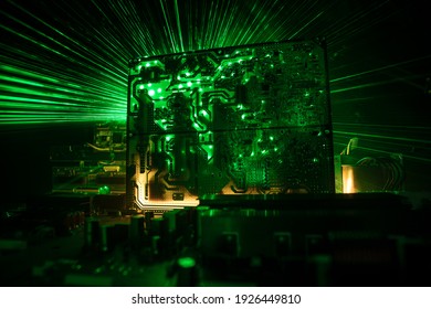 Creative Concept Modern Technology Inside Electronic Stock Photo ...
