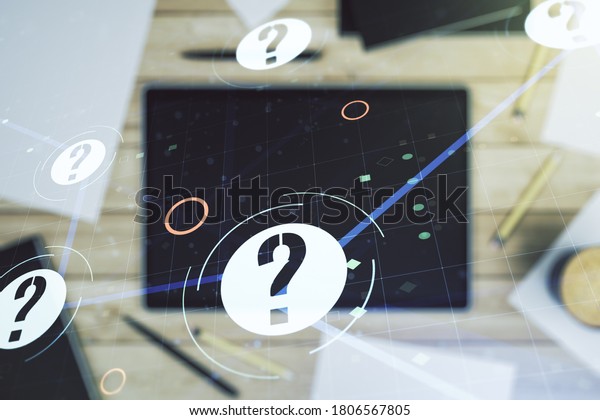 Creative Concept Question Mark Illustration Modern Stock Photo ...