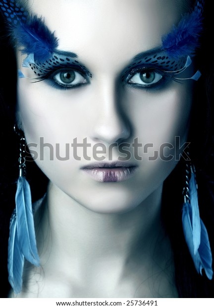 Creative Face Paint Portrait Stock Photo (Edit Now) 25736491