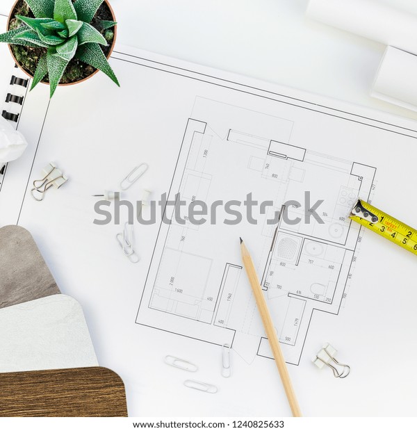 Creative Flat Lay Overhead Top View Stock Photo 1240825633 | Shutterstock