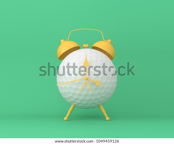 Creative Idea Layout Golf Alarm Clock Stock Photo (Edit Now) 1049459126