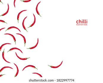 Creative Layout Made Chilli On White Stock Photo 1822997774 | Shutterstock