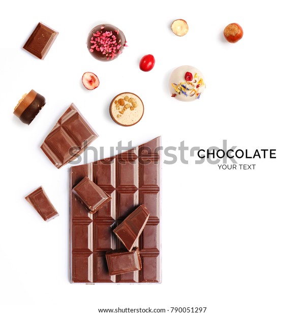 Creative Layout Made Chocolate Bar Chocolate Stock Photo (Edit Now ...
