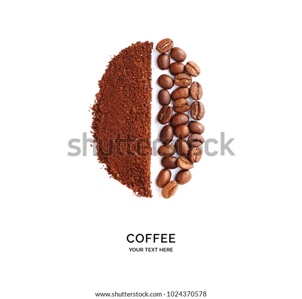 Creative Layout Made Coffee Beans Coffee Stock Photo (Edit Now) 1024370578