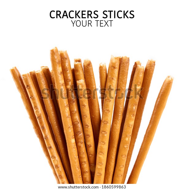 Creative Layout Made Crackers Sticks On Stock Photo 1860599863 ...