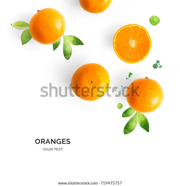 Diseño creativo de color naranja sobre Foto de stock 719475757 ...