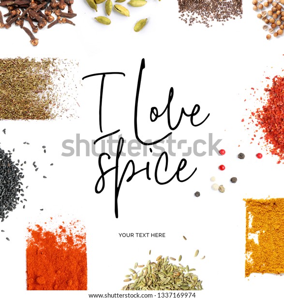 Creative Layout Made Quote Love Spice Stock Photo (Edit Now) 1337169974