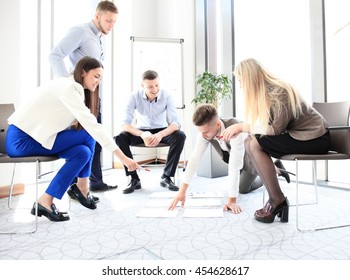 Creative People Looking Project Plan Laid Stock Photo (Edit Now) 454628617