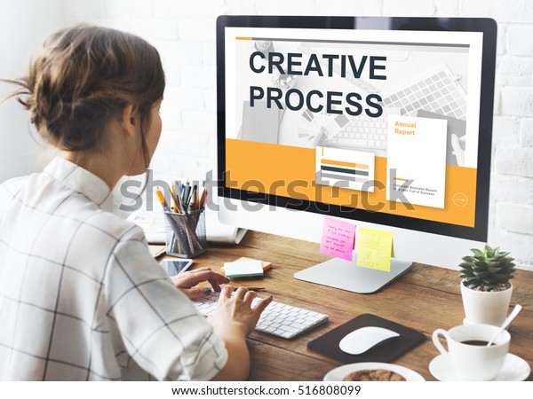 Creative Thinking Process Design Graphic Concept Stock Photo 516808099 ...