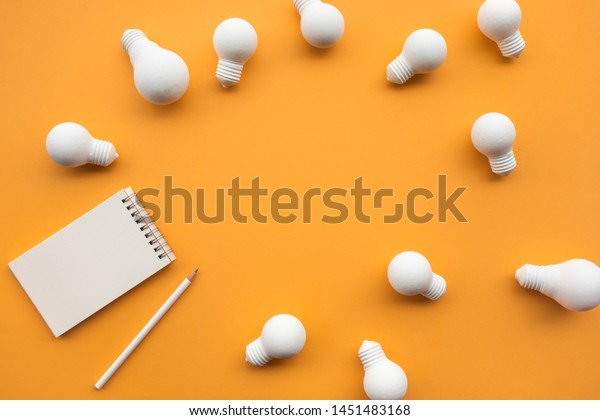 Creativity Concepts Group Lightbulb Notepad On Stock Photo 1451483168 ...