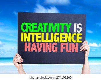 Creativity Intelligence Having Fun Card Beach Stock Photo 274101263 ...