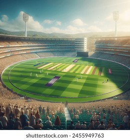 Cricket Stadium AI-generated image 2445562053 | Shutterstock