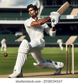 Cricket Player Wear Green Shirt Ground AI-generated image 2469281165 ...