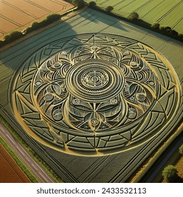 Secrets Spirit Dna Crop Circle AI-generated image 2522014973 | Shutterstock