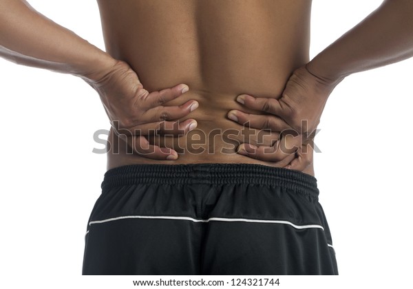 Cropped Image Man Lower Back Pain Stock Photo 124321744 | Shutterstock