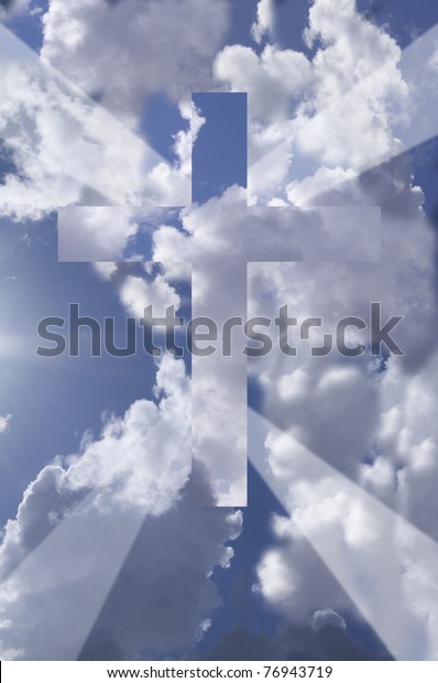 Cross Against Blue Sky Dramatic Clouds Stock Photo 76943719 | Shutterstock