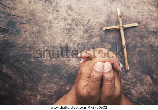 Cross On Hands Stock Photo 472730602 | Shutterstock