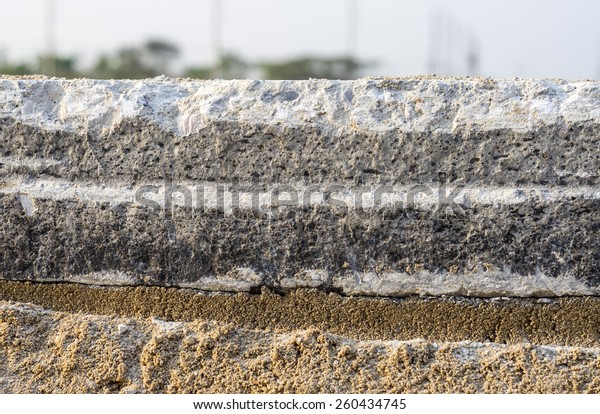 Cross Section Concrete Road Stock Photo (Edit Now) 260434745