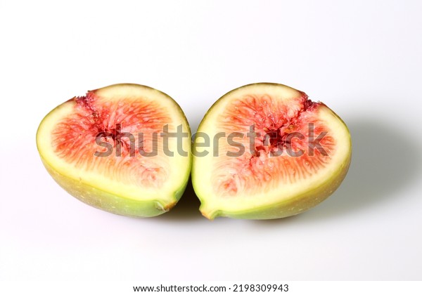 Cross Section Fig On White Background Stock Photo 2198309943 | Shutterstock