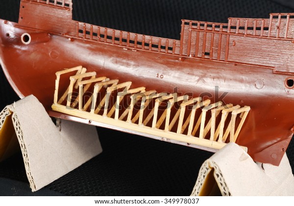 Cross Section Miniature Ship Model Represent Foto stock 349978037 ...