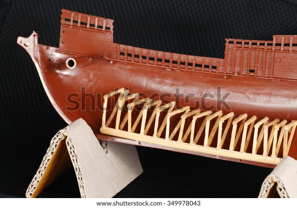 Cross Section Miniature Ship Model Represent Stock Photo 349978043 ...