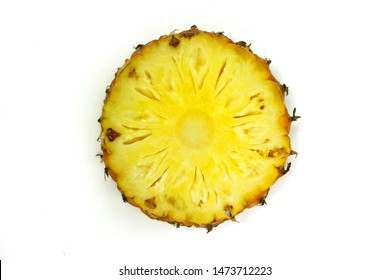 Cross Section Pineappleananas Comosus Isolated On Stock Photo ...