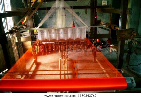 Cross Section Silk Weaving Machine Textile Stock Photo 1180343767 ...