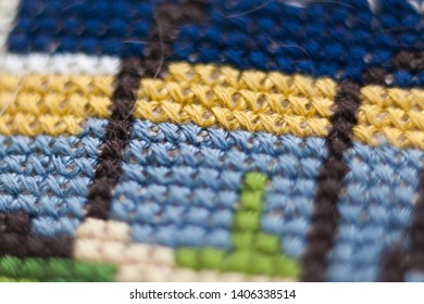 Cross Stitch Pattern Close Stock Photo 1406338514 | Shutterstock