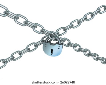 Crossed Chains Lock Stock Photo 26092948 | Shutterstock