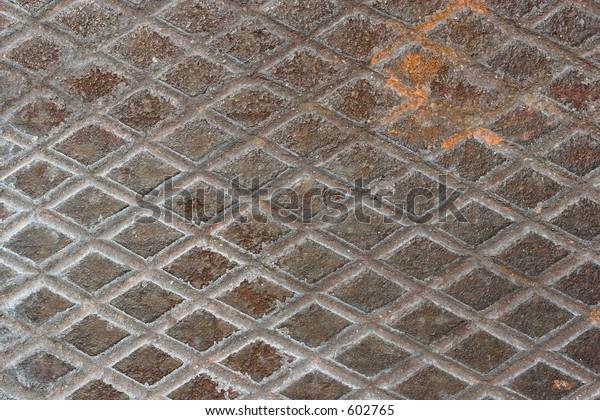 Crosshatch Pattern On Metal Surface Stock Photo (Edit Now) 602765