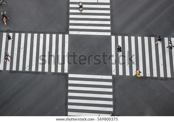 Crosswalktop View Stock Photo (Edit Now) 569800375