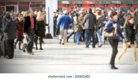 Crowd Background Intentionally Blurred Post Production Stock Photo ...