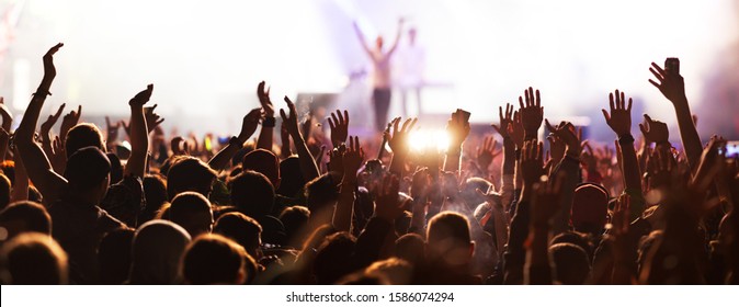Crowd Raised Hands Concert Festival Banner Stock Photo (Edit Now ... Crowd Raised Hands Concert Festival Banner Stock Photo (Edit Now ...