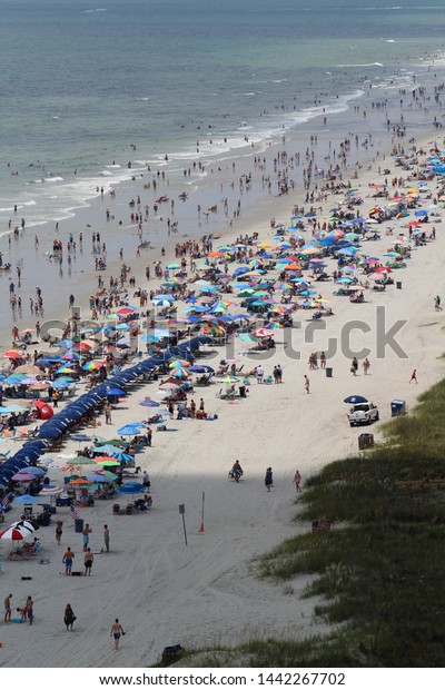 Crowded Beach Myrtle Beach Sc Fun Stock Photo 1442267702 | Shutterstock