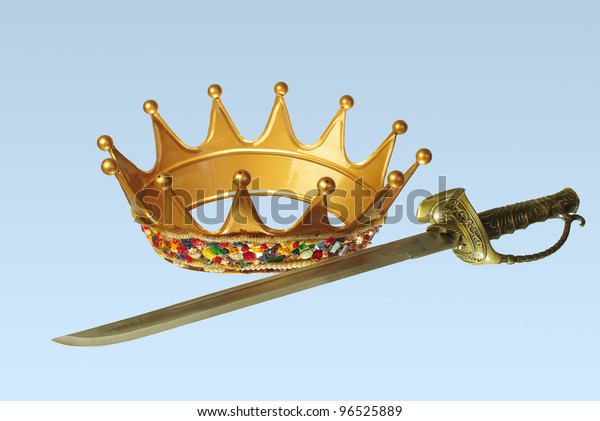 Crown Sword Stock Photo (Edit Now) 96525889