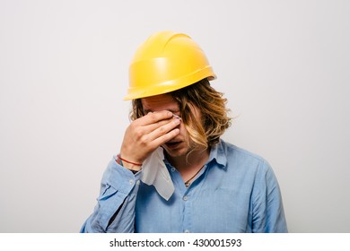 Crying Man Construction Worker Stock Photo 430001593 | Shutterstock