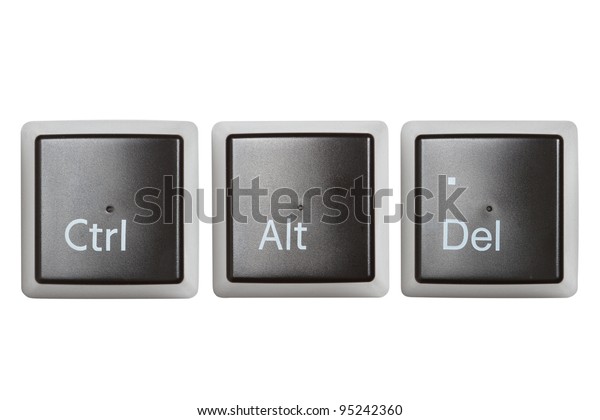 Ctrl Alt Del Keyboard Keys Top Stock Photo (Edit Now) 95242360
