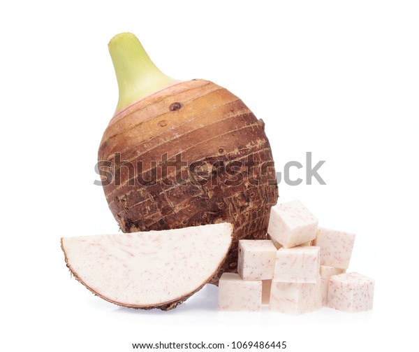 Cube Taro Isolated On White Background Stock Photo (Edit Now) 1069486445